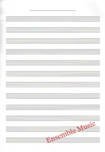 Manuscript Pad : A4 – Ensemble Music